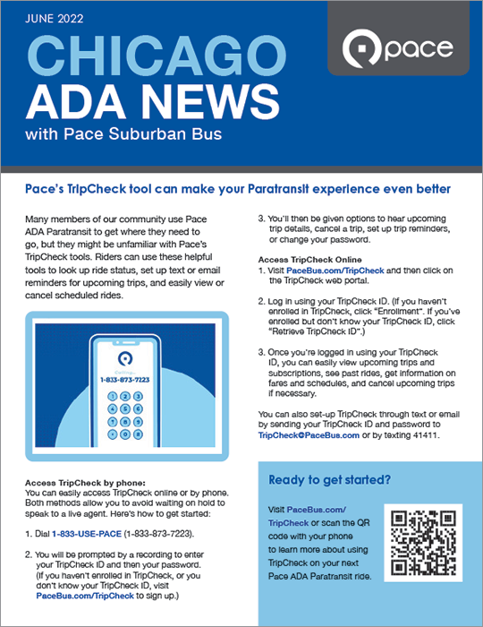 Newsletters | Pace Suburban Bus